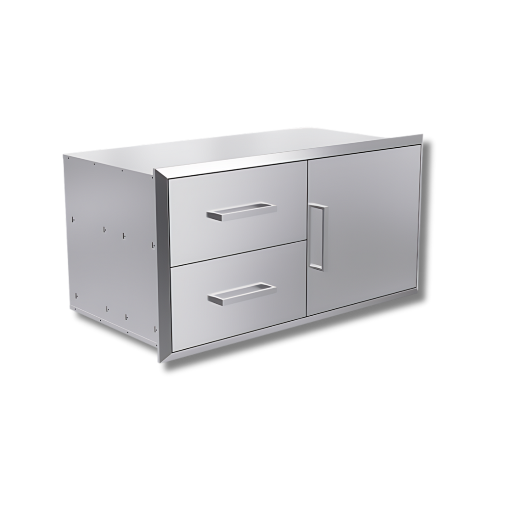 Bear Grill - 42-Inch Double Drawer-Door Combo - 304 Stainless Steel ...
